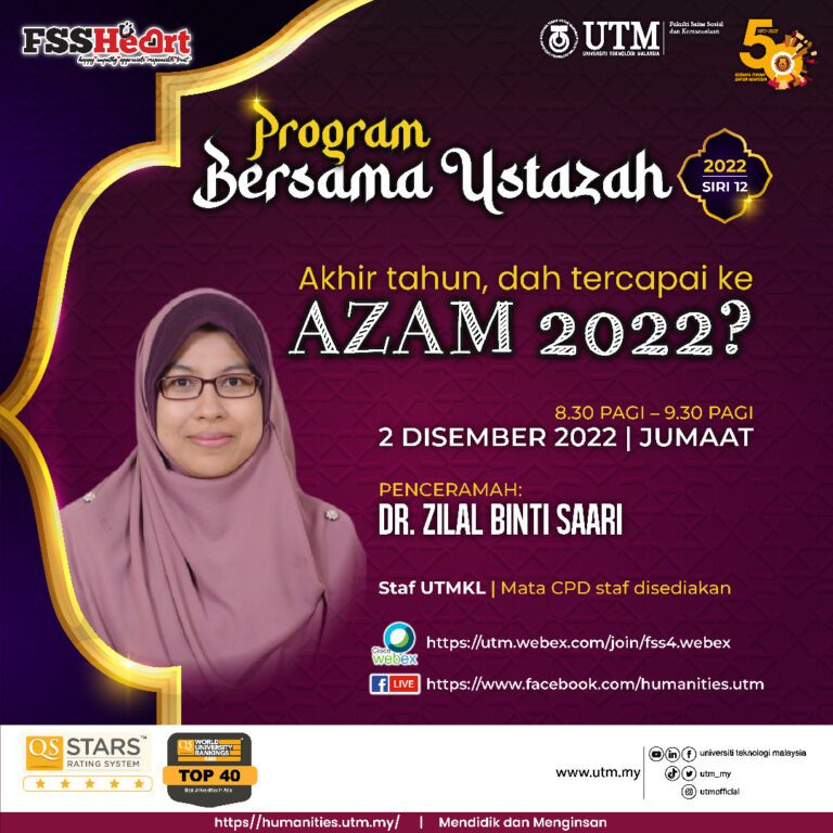 Program Bersama Ustazah FSSH : Akhir tahun, dan tercapai ke Azam 2022 ...