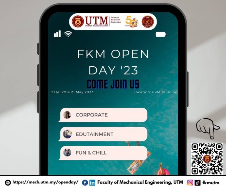 Hari Terbuka Fakulti Kejuruteraan Mekanikal (FKM) – Calendar & Events