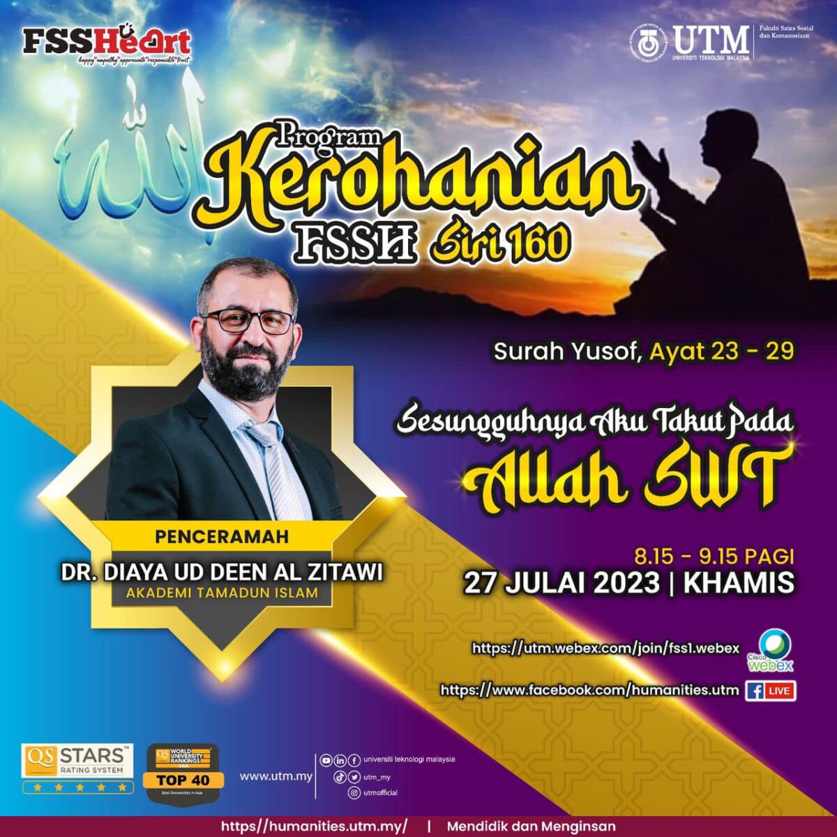 Program Kerohanian FSSH : Sesungguhnya Aku Takut Pada Allah Swt ...