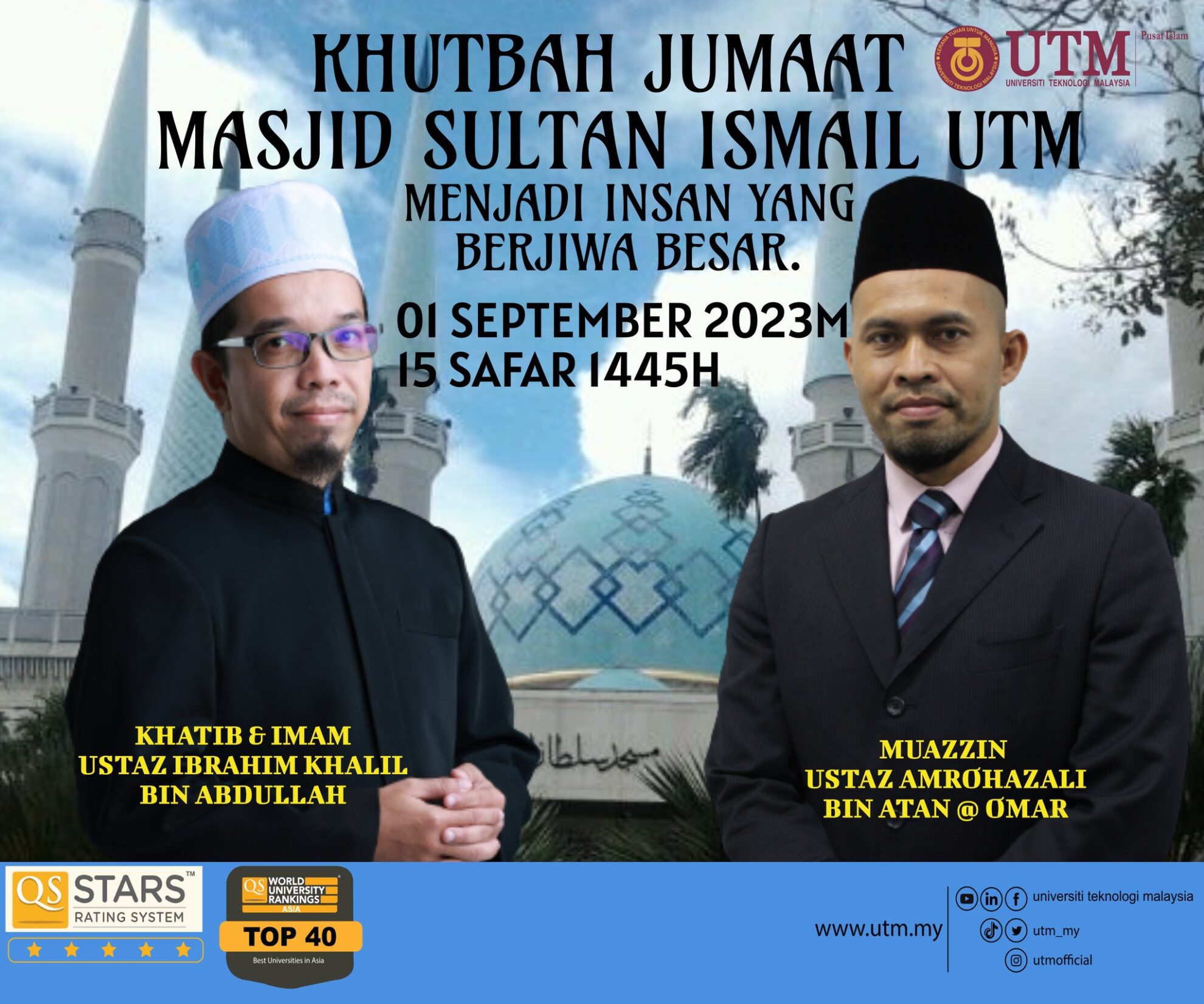 Khutbah Jumaat Masjid Sultan Ismail UTM : Menjadi Insan Yang Berjiwa ...