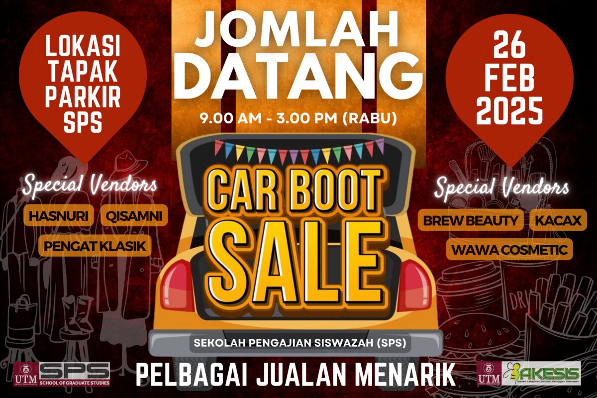 Car Boot Sale SPS – Anjuran BAKESIS – Calendar & Events