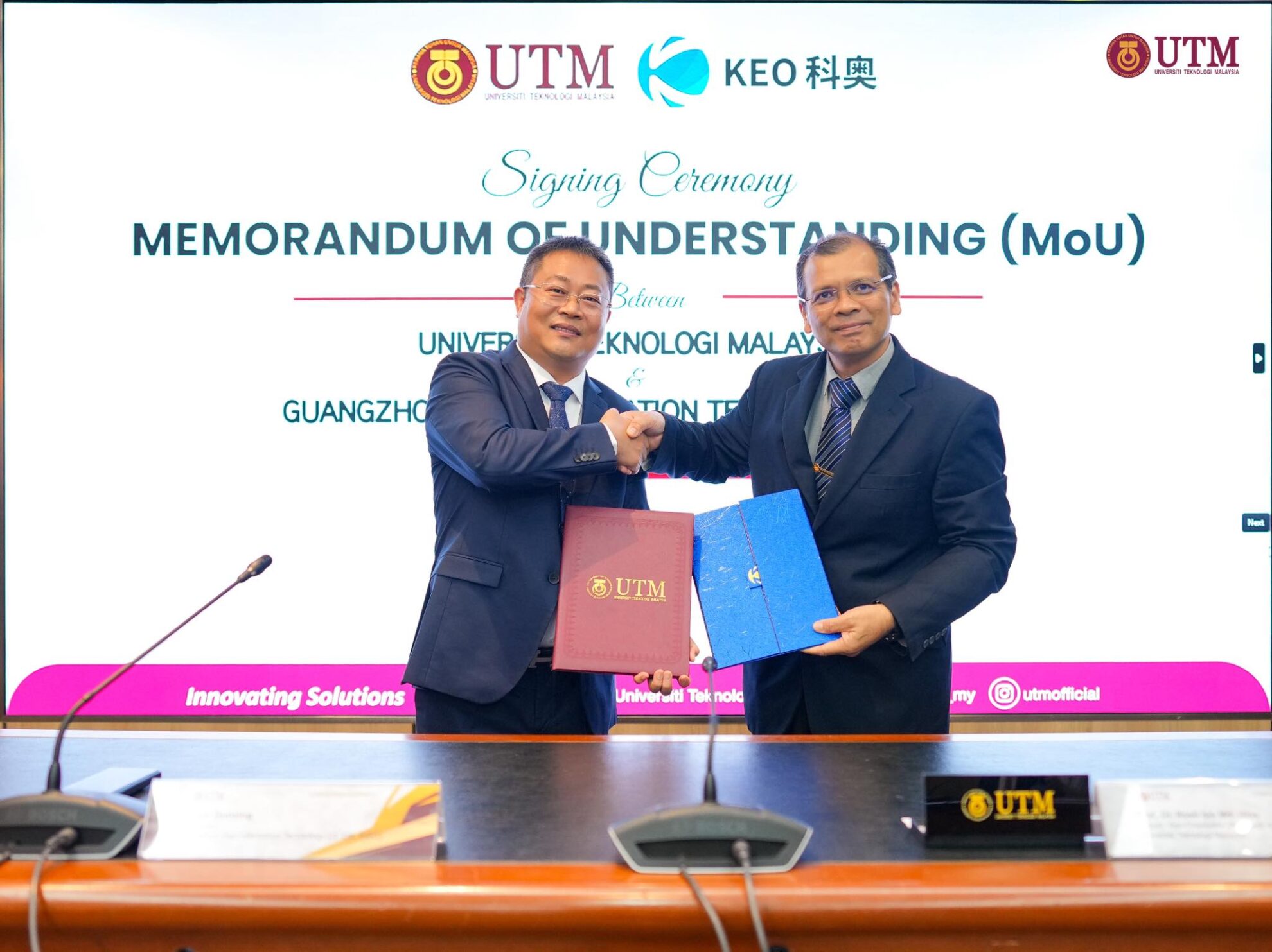 Majlis Penandatangan Memorandum Persefahaman UTM Dengan Guangzhou Keo ...