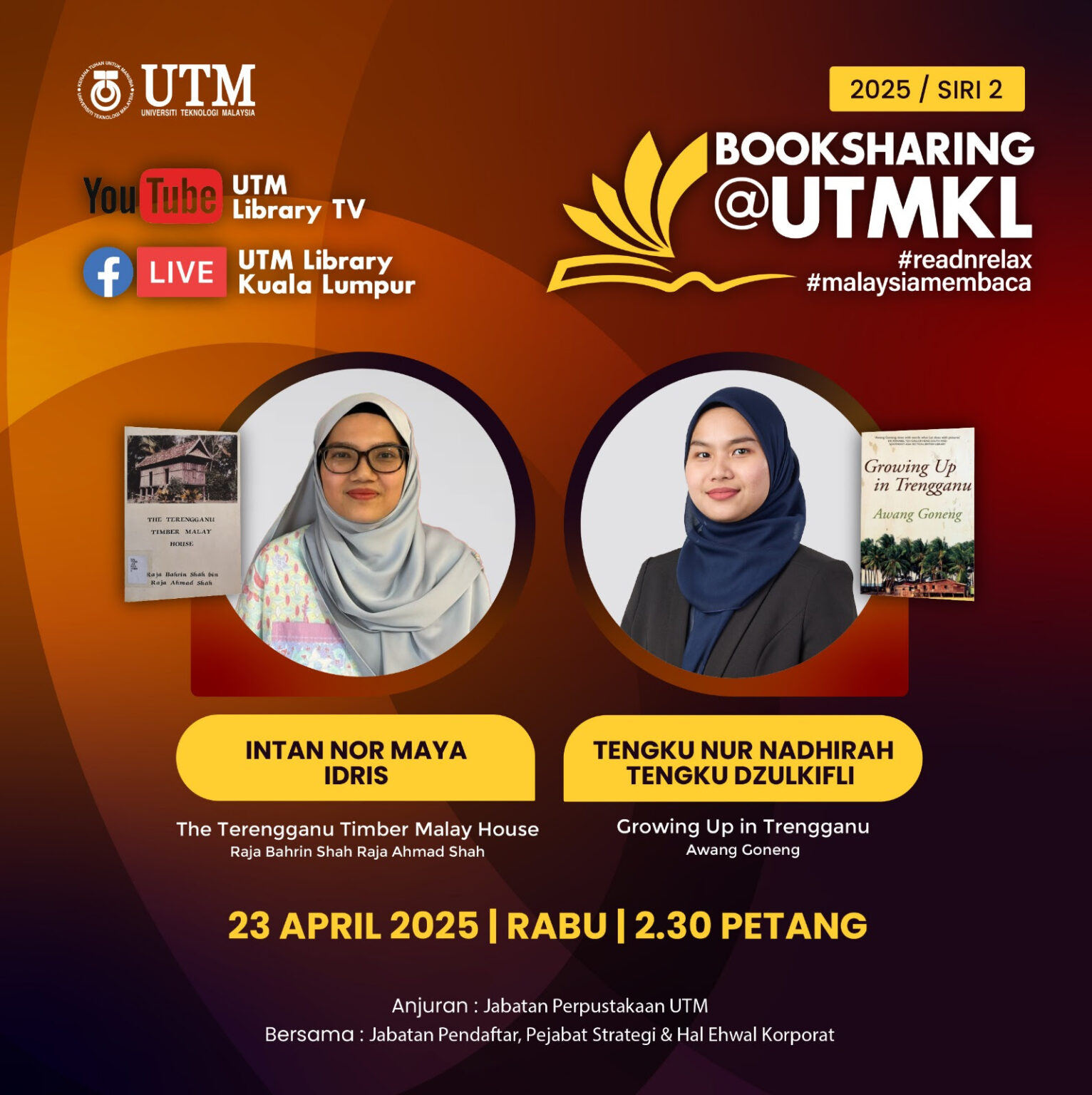 Program Jom Baca 10 Minit 2025 : Book Sharing@UTMKL – Calendar & Events
